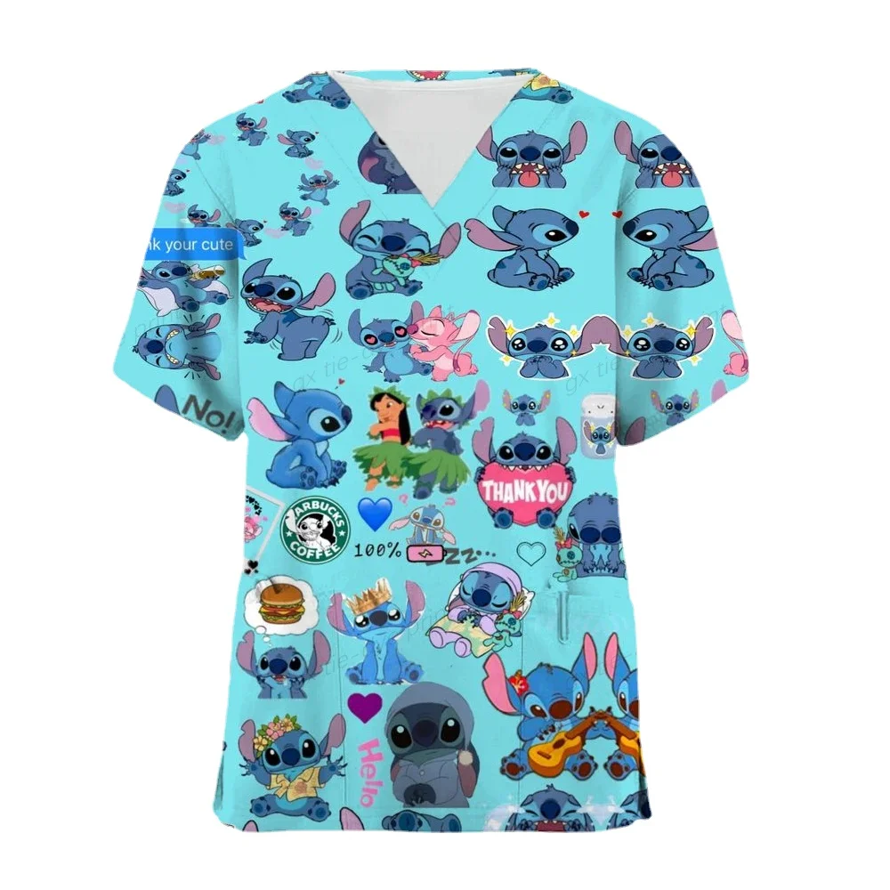 Disney-Stitch-Print-Ziekenhuis-Verpleegkundige-Chirurgie-Scrubs-Tops ...
