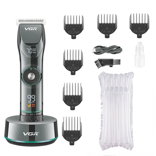 VGR Hair Cutting Machine Adjustable Hair Trimmer Cordless Clipper ...