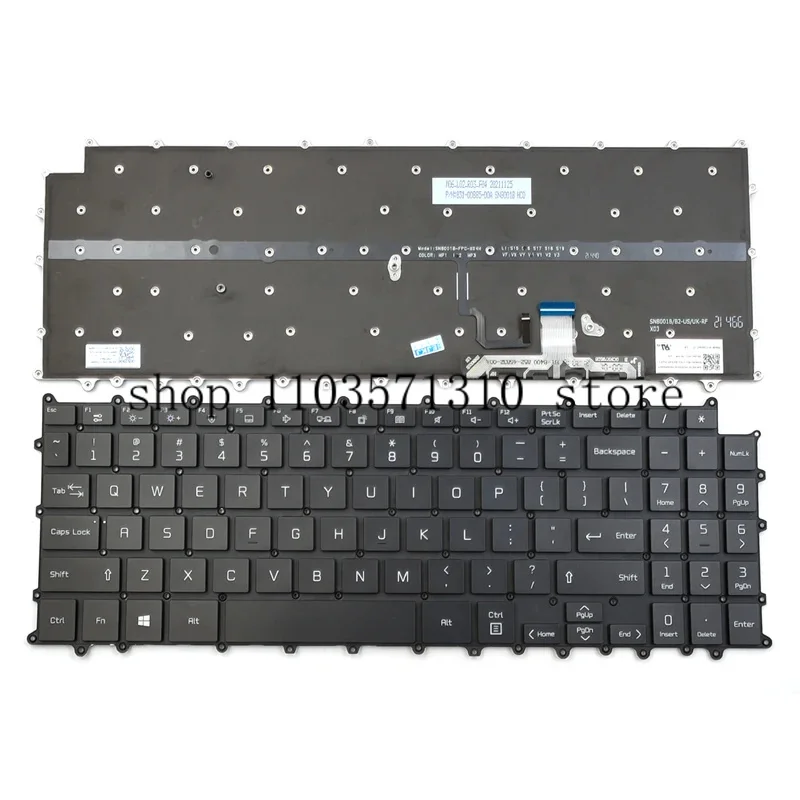 New For LG Gram 16Z90P 16ZD90P 16Z90PD 16Z90PC Laptop Keyboard US Black ...
