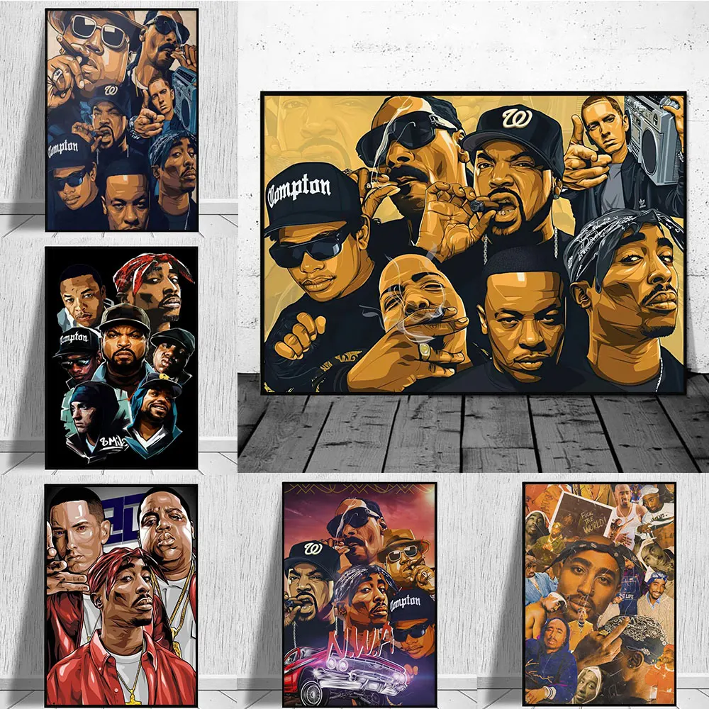 Hip-Hop-Tupac-Music-Fashion-West-Coast-Posters-and-Print-Canvas ...