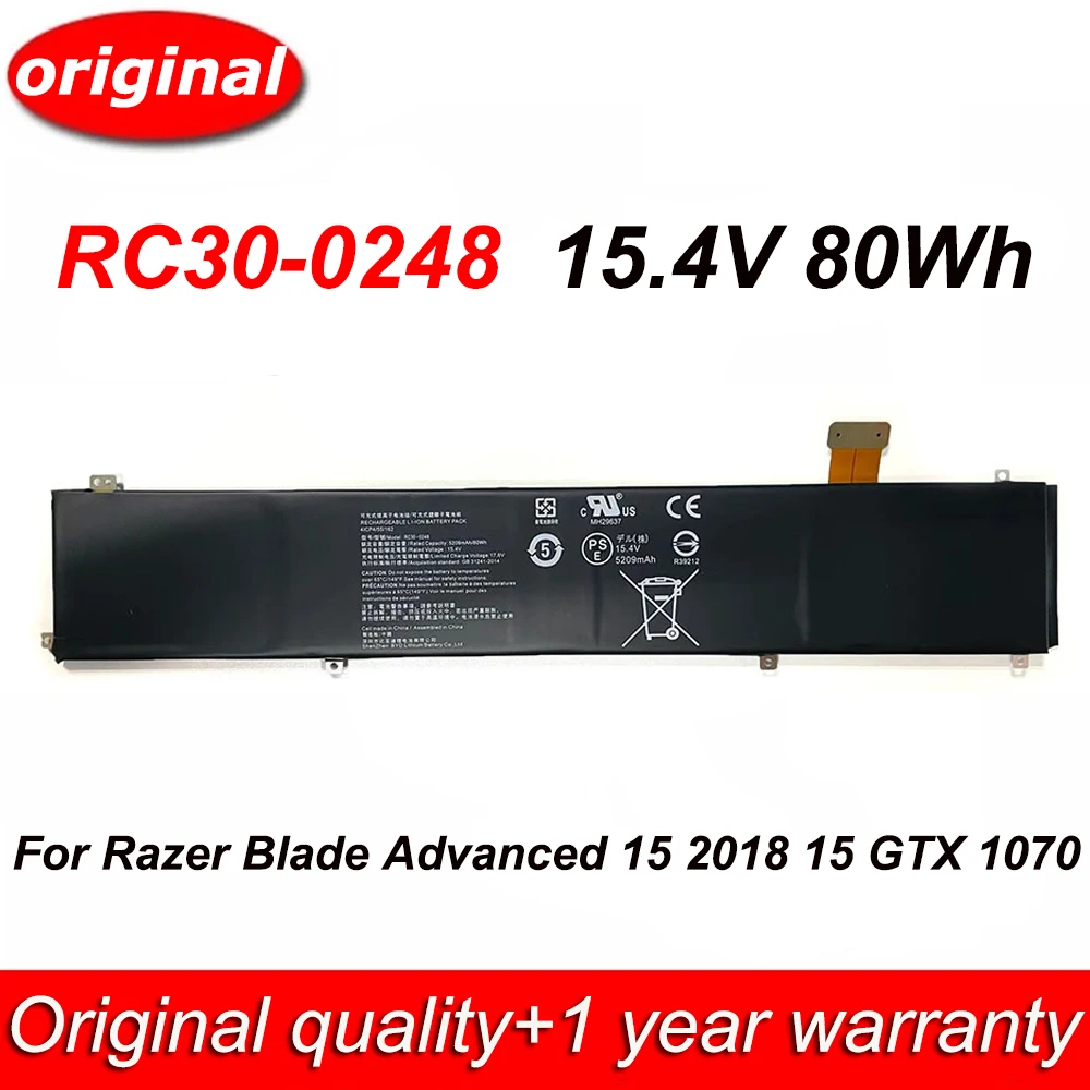 RC30-0248 Laptop Battery 15.4V 80Wh For Razer Blade Advanced 15 2018 ...