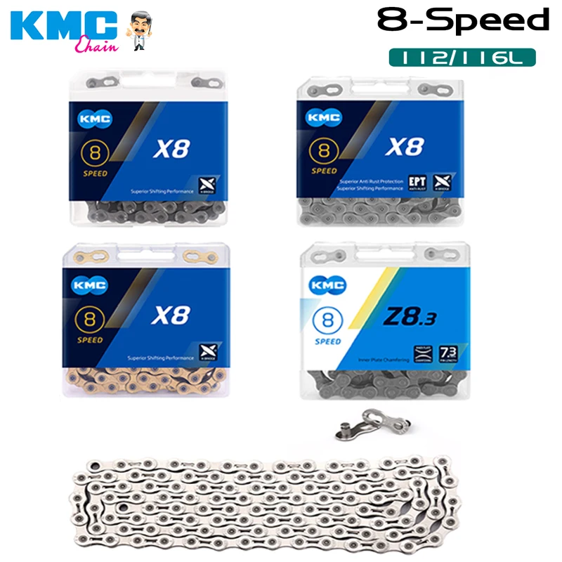 KMC-Bike-Chain-X8-Z8-3-MTB-Bicycle-Chains-8-Speed-Road-MTB-Bike ...
