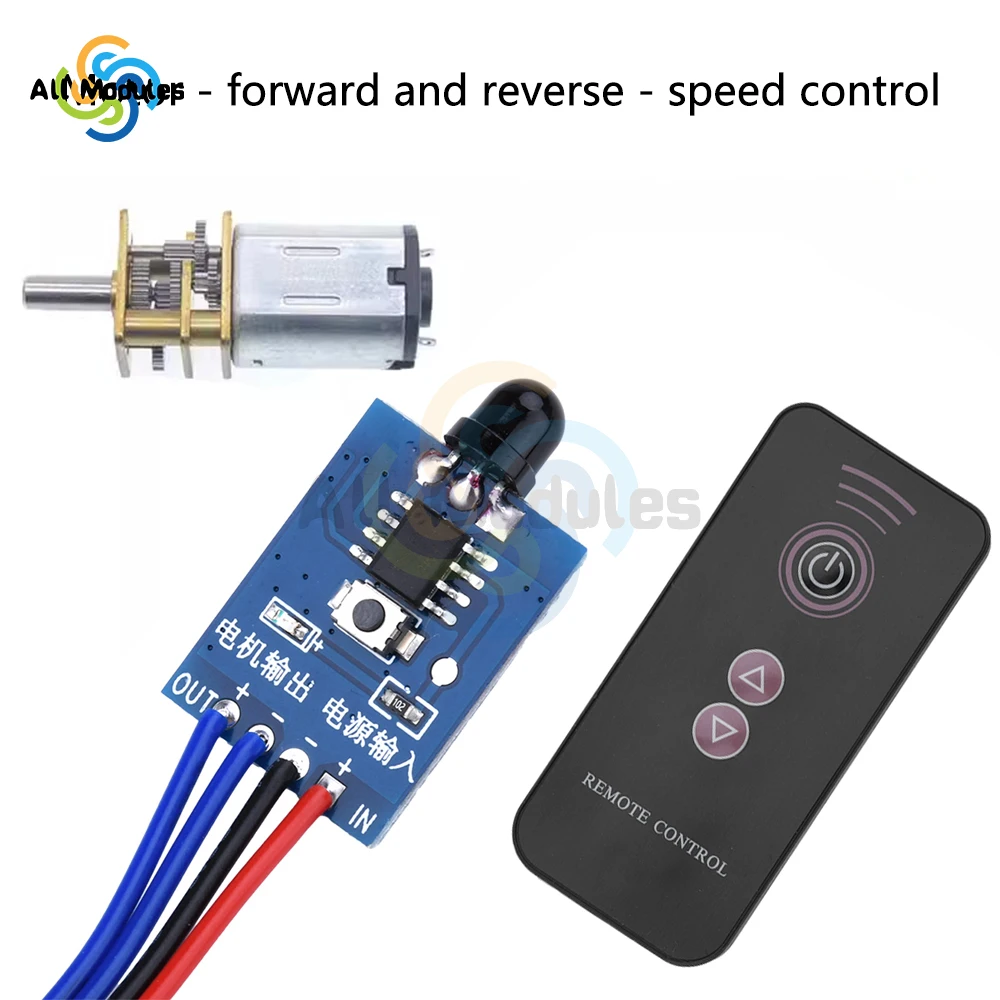 DC3-12V-Miniature-Wireless-Remote-Control-Forward-And-Reverse-Pwm-Speed ...