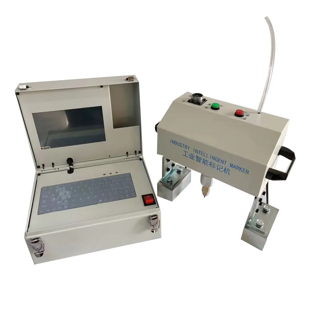 150x40mm Portable Dot Peen Marking Machine Pneumatic Lettering Engraver ...