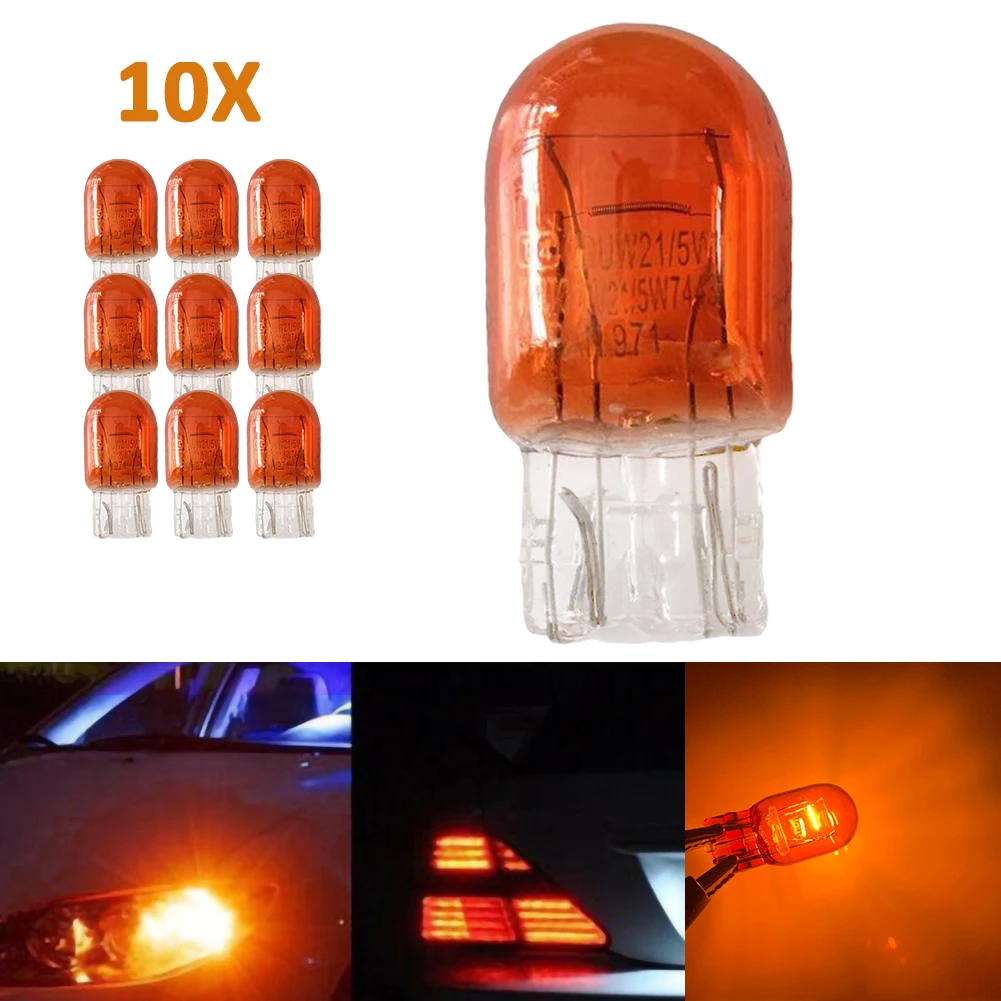 10Pcs-T20-W21-5W-DRL-Turn-Signal-Brake-Stop-Tail-Lights-Bulb-7443 ...