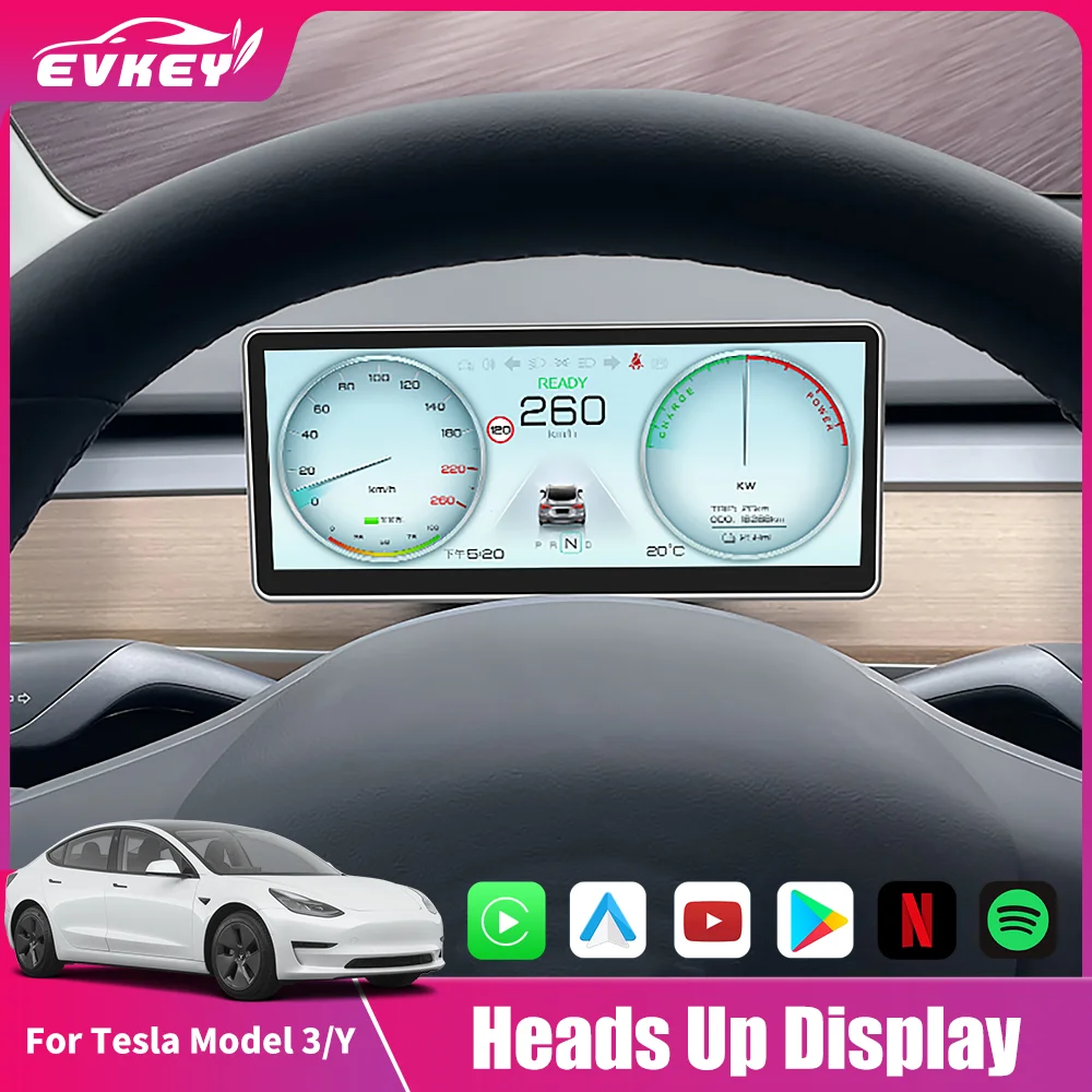 Para Tesla Head up display Model 3 y digital central console ...