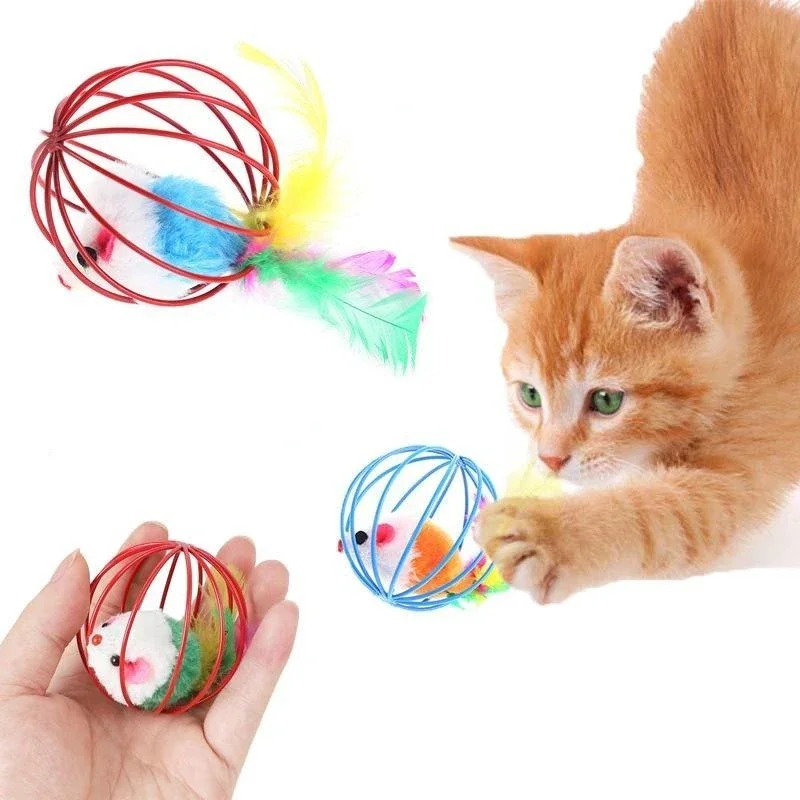 Cat-Toy-Pet-Cat-Kitten-Playing-Mouse-Rat-Mice-Ball-Cage-Toys-Pet ...
