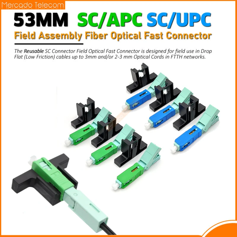 Lowest price 53MM SC APC SM Single-Mode Optical Connector FTTH Tool Cold Connector Tool SC UPC ...