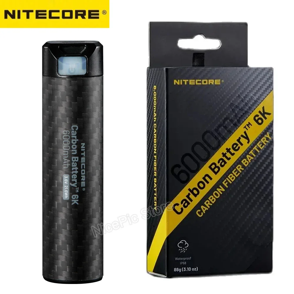 Nitecore-USB-C-Rechargeable-Carbon-Battery-6K-6000mAh-Lithium-battery ...