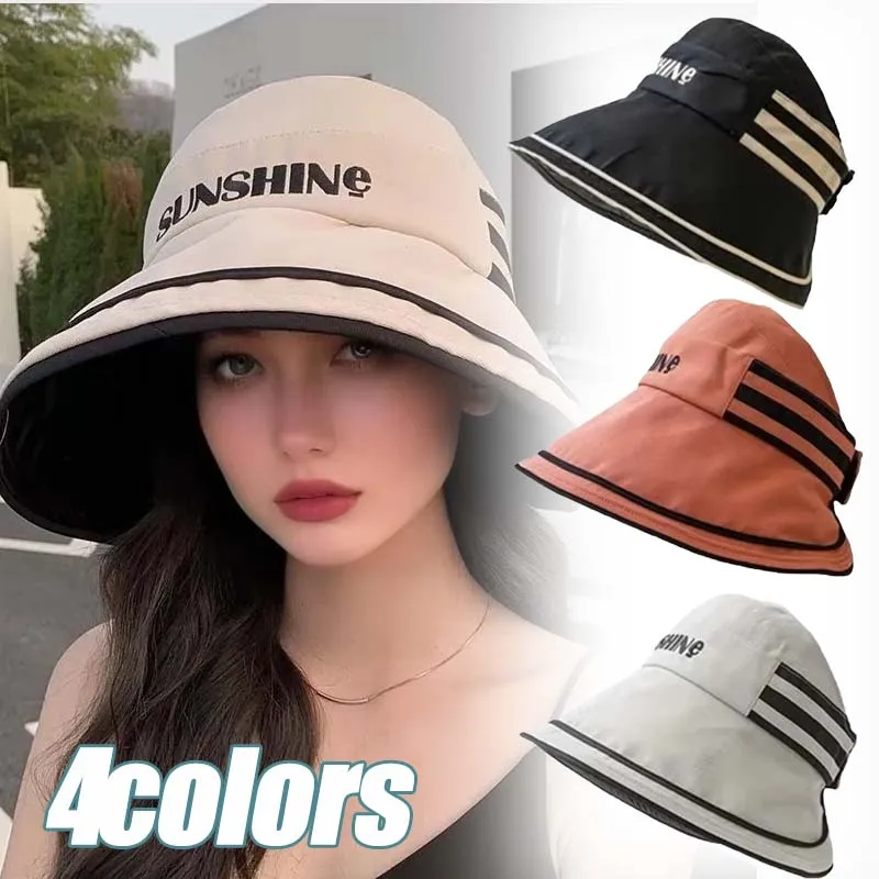 1-4PCS Women's Wide Brim Outdoor Beach Sun Hat UV Protection Summer ...