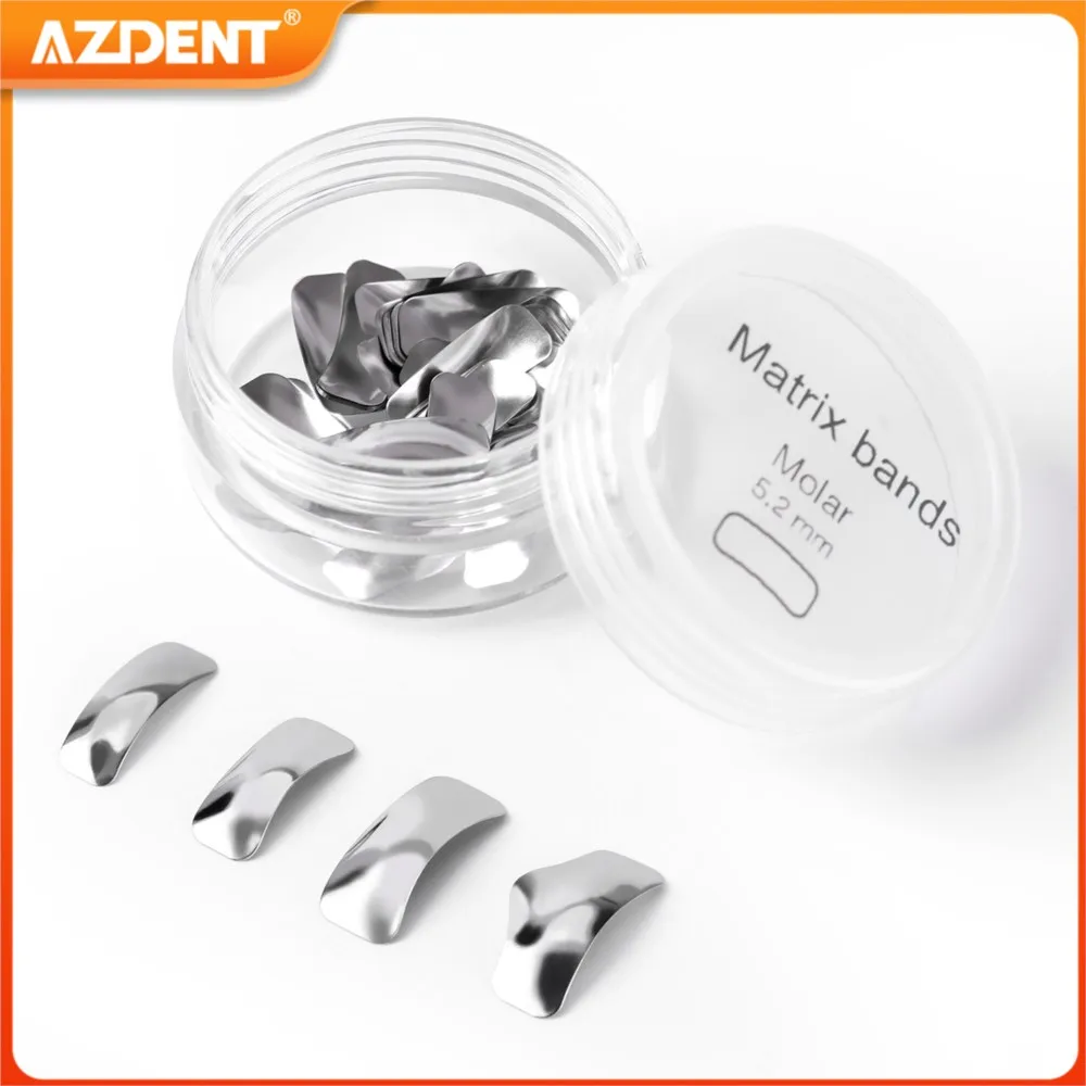 50PCS-Box-Dental-Metal-Matrices-Sectional-Contoured-AZDENT-Matrix ...