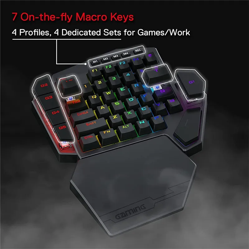 Redragon K585 DITI Wireless One-Handed Mechanical Keyboard 42 Keys ...