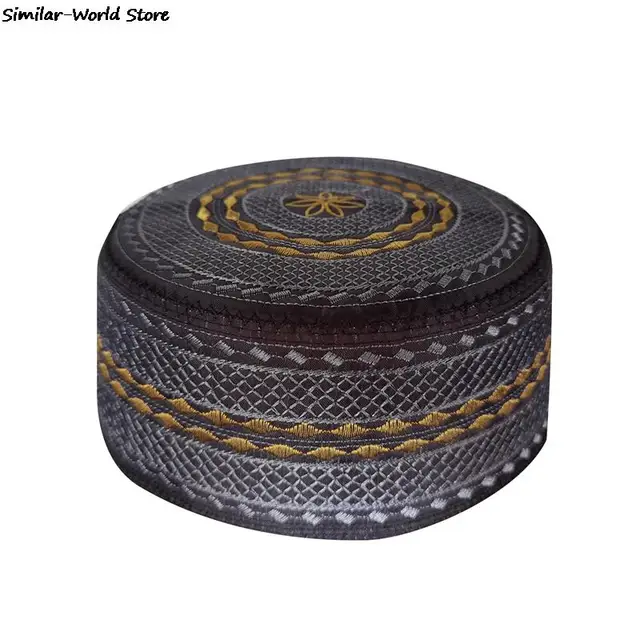 Cotton Embroidery Leisure Saudi Arabia Islamic Hat Muslim Men Prayer ...