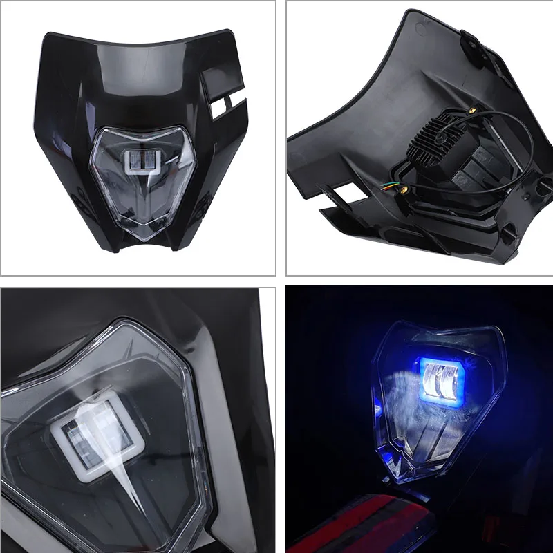 Nova motocicleta led universal faróis farol lâmpada luz para ktm exc ...