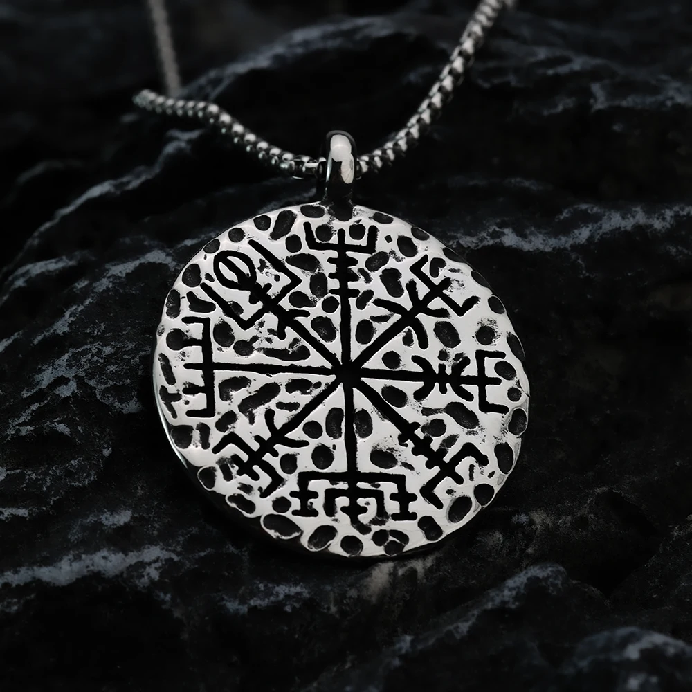 Viking-Odin-Logo-Compass-Titanium-Steel-Pendant-with-European-and ...