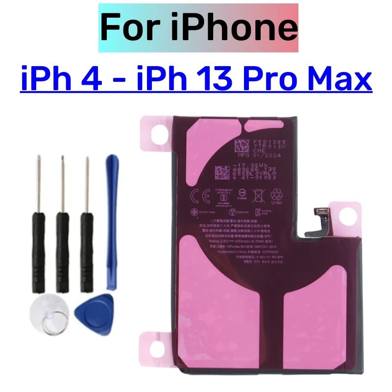 Replacement Phone Battery For iPhone 4 4s 5S 5 SE 6 6s 7 X XR XS MAX 8P ...