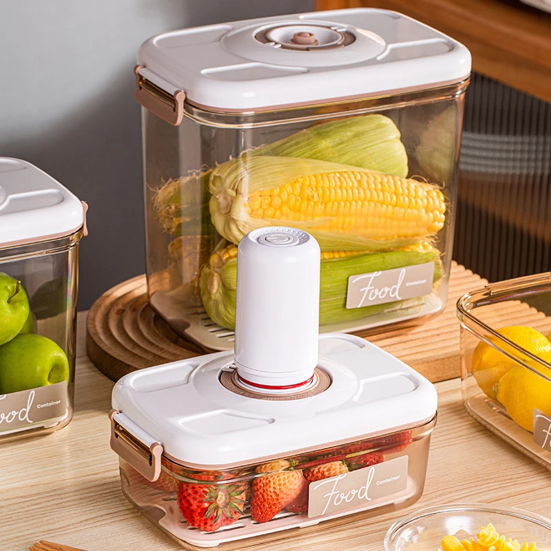 Vacuum Food Storage Box Fresh-Keeping Canister Sealed Storage Container ...