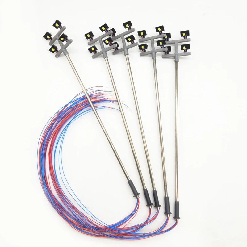 2-5Pcs-Ho-Scale-Model-Lighting-Tower-3V-4pcs-led-Round-Overhead-Light ...