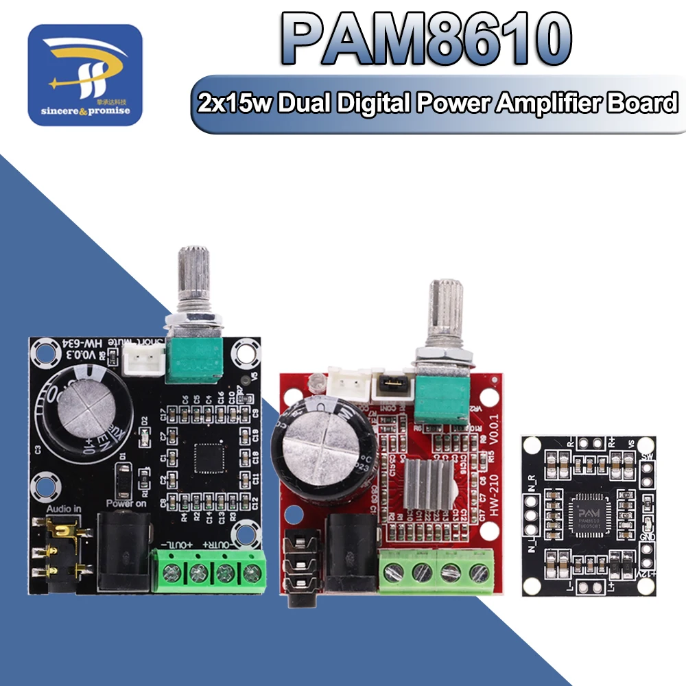 Achetez-les en toute sécurité Ils PAM8610 Dual Channel DC 12 V 15 W x 2 ...