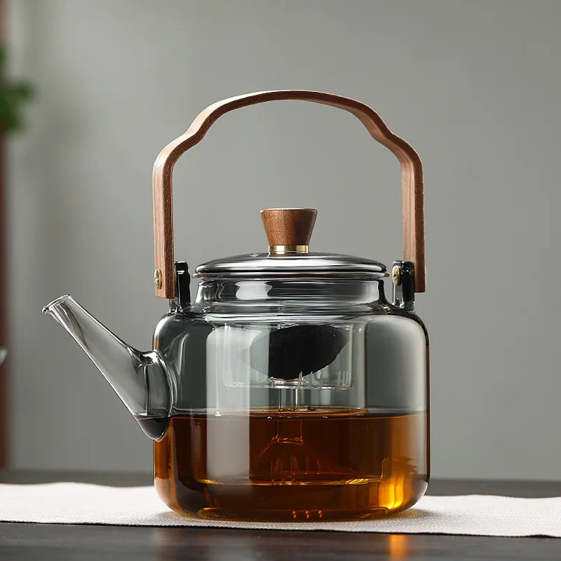 1-2L-Gray-Glass-Teapot-with-Infuser-Heat-Resistant-Flower-Tea-Kettle ...