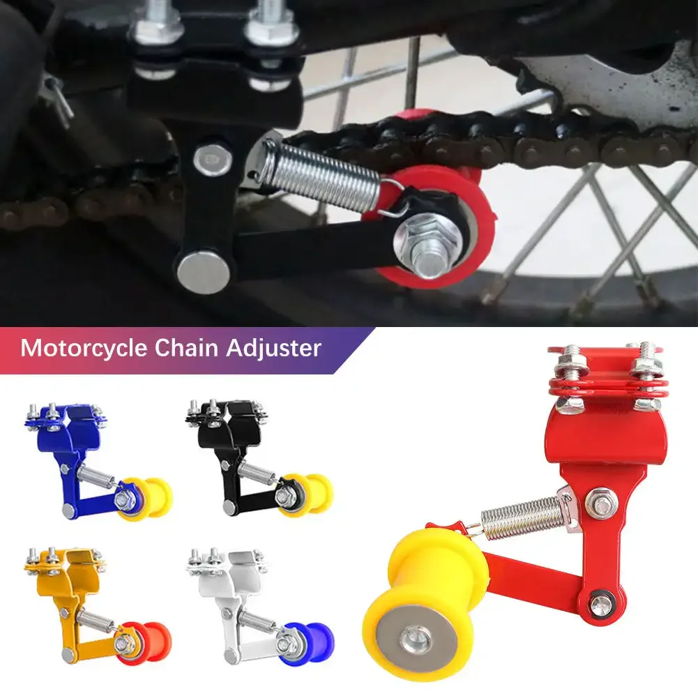 Motorcycle-Chain-Adjuster-Tensioner-Guide-with-Guide-Wheels-Bike-4 ...