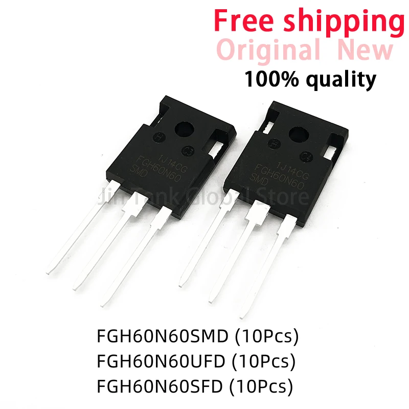 10Pcs-100-New-FGH60N60SMD-FGH60N60UFD-FGH60N60SFD-FGH60N60-60N60-TO-247 ...