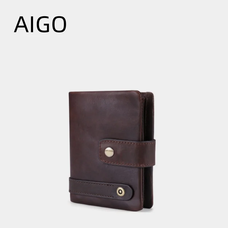 AIGO-Genuine-Leather-Men-s-Fashion-Wallet-Vertical-Button-Wallet-RFID ...