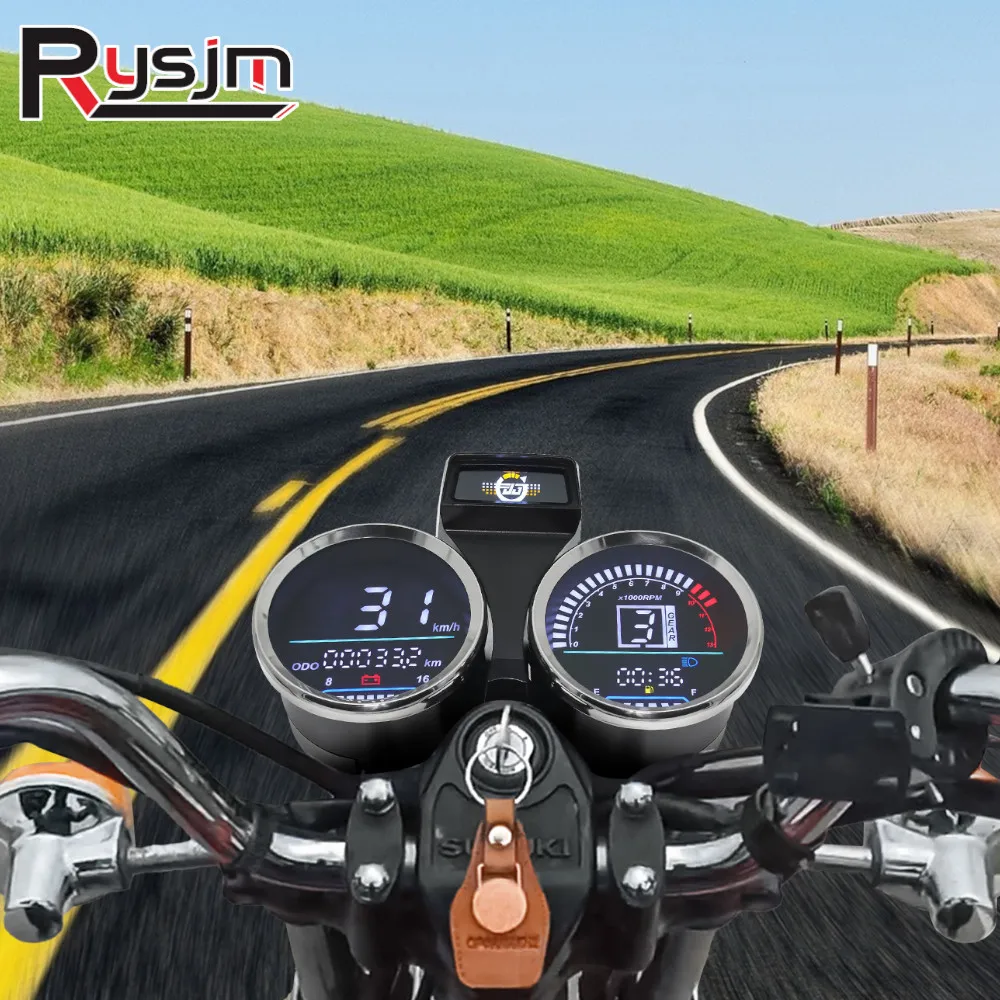 Fit-For-Suzuki-GN-125-Digital-Meter-Assembly-Speedometer-Odometer-Gauge ...