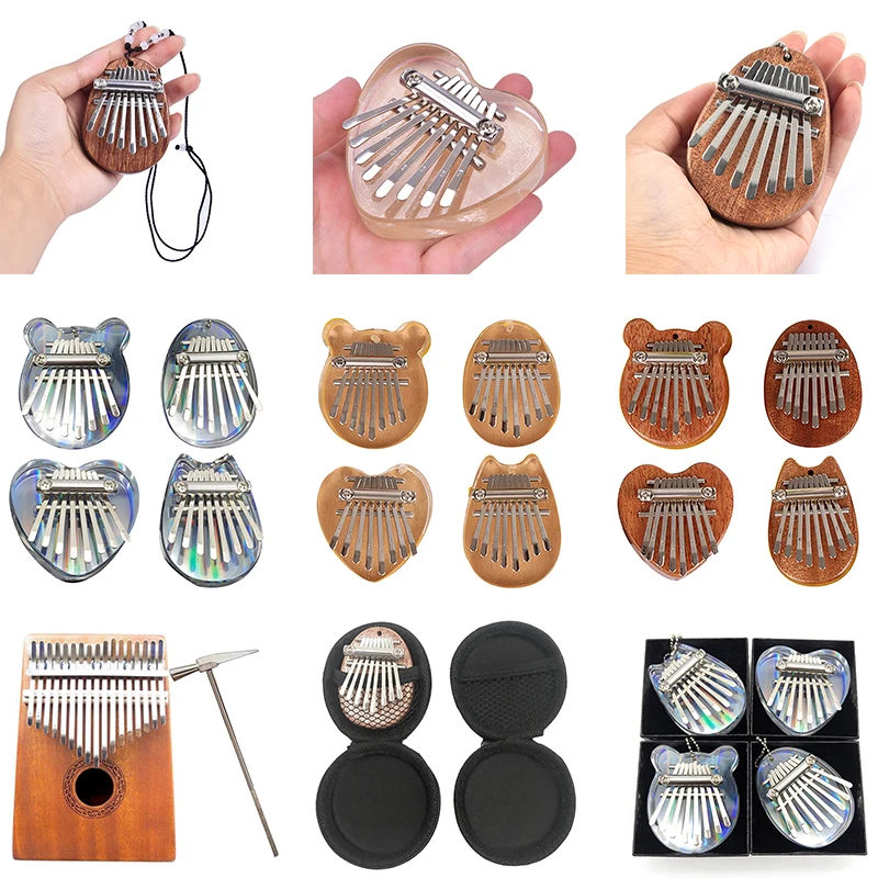8 Keys Kalimba Thumb Piano High Quality Wood Mahogany Body Musical ...