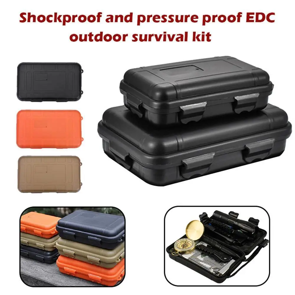 Outdoor Waterproof Survival Sealed Box Dustproof Shockproof Plastic Edc ...