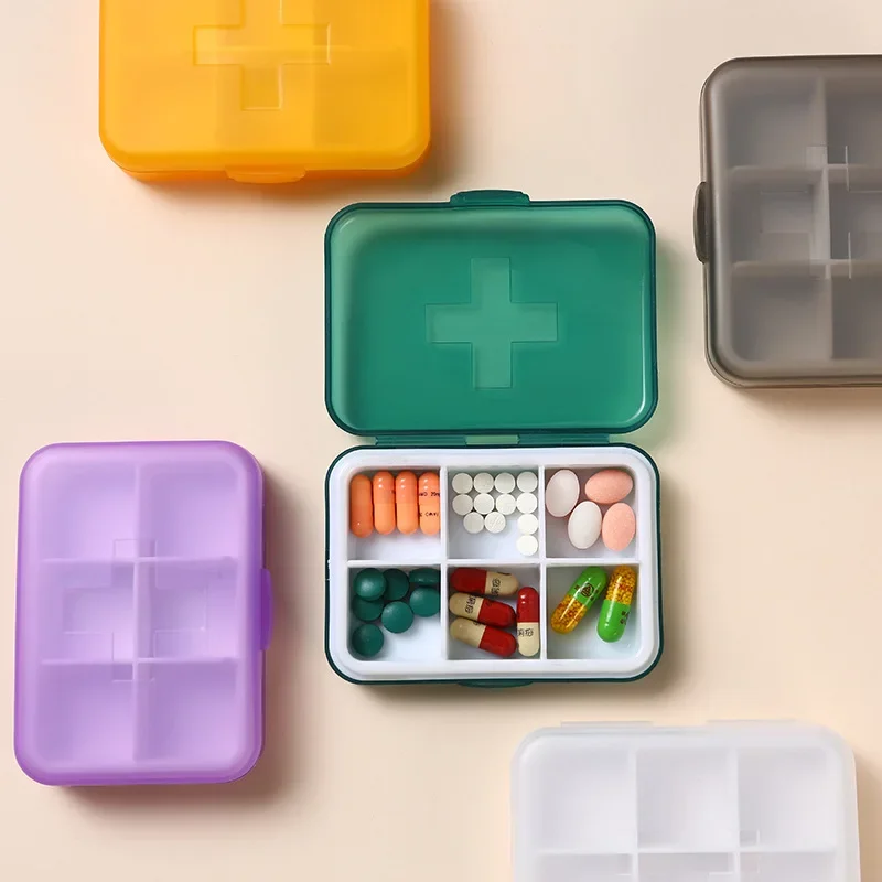 1PCS-Portable-6-Grid-Plastic-Pill-Medicine-Box-Small-Medicine-Chest ...