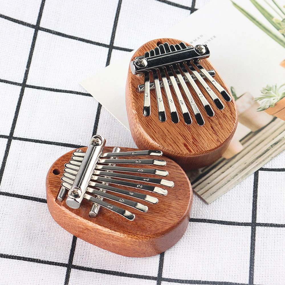 8 Key Kalimba Music Instrument Mini Musical Keyboard Thumb Piano Wooden ...