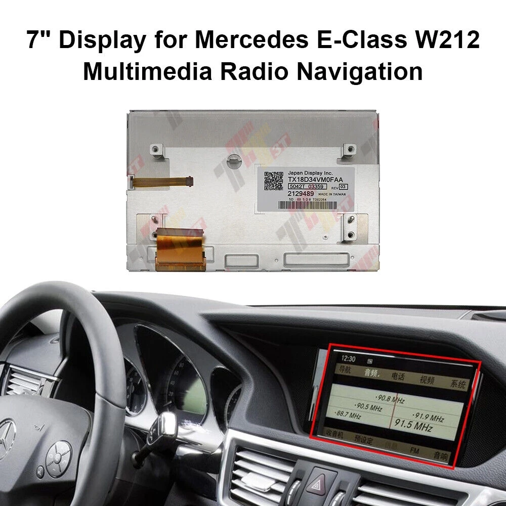 Lcd Display 7" Display For Mercedes E-class W212 Multimedia Radio ...