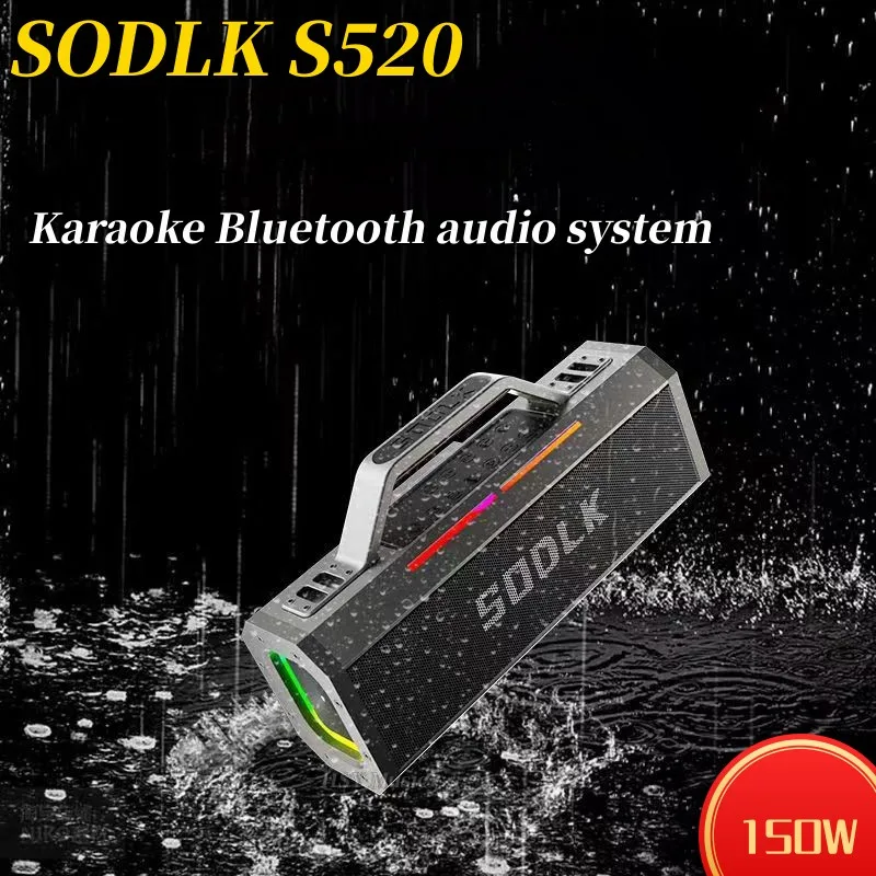 SODLK S520 High Power 150W Wired Bluetooth Speaker, Outdoor Karaoke ...
