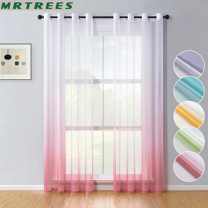 MRTREES-Gradient-Multi-Color-Sheer-Curtains-for-Living-Room-Bedroom ...