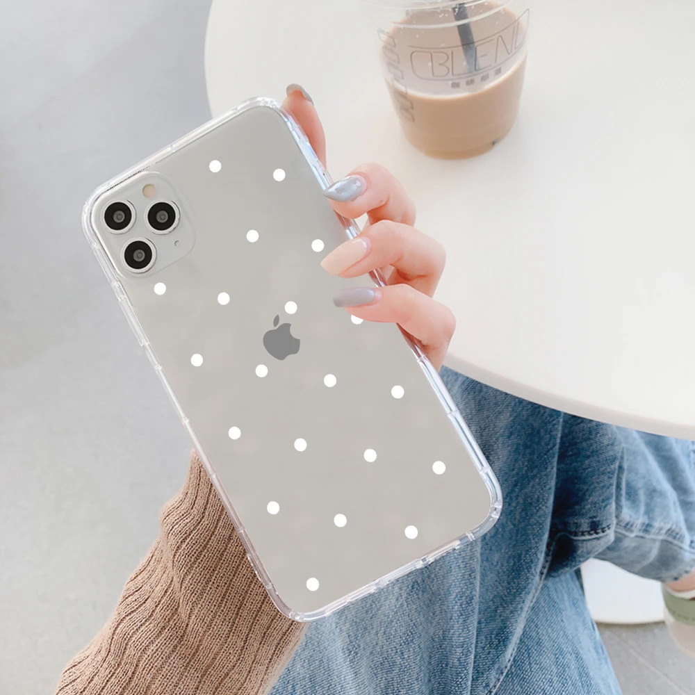 Polka Dots Case for IPhone 11 13 12 7 8 6 Plus Pro SE 2020 X XR XS Max ...