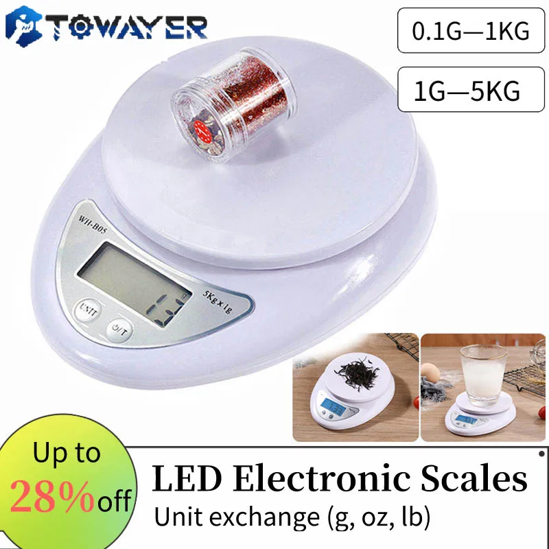 Towayer Portable Digital Scale LED Electronic Scales Postal Food ...