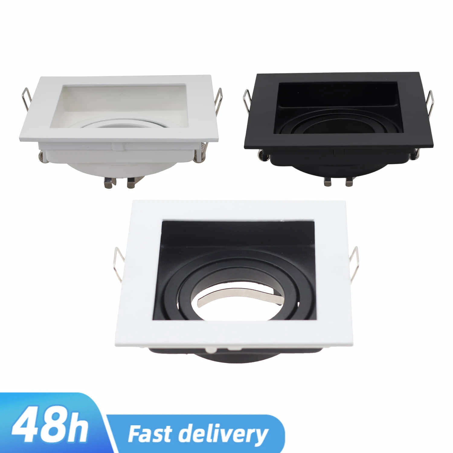 Ceiling Spotlight Fixture Gu10 | Gu10 Recessed Spotlight Frame | Gu10 ...