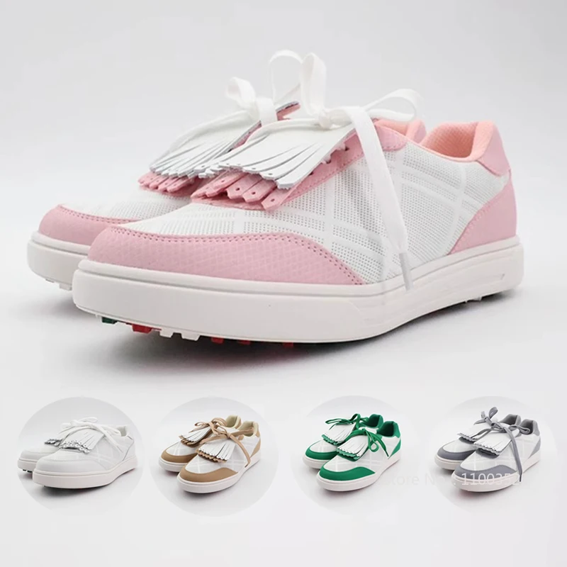 SG Women Fashion Tassels Golf Shoes Breathable Mesh Golf Sneakers ...