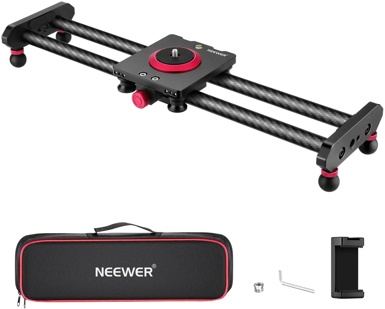 Neewer-Camera-Slider-Carbon-Fiber-Dolly-Rail-16-40cm-with-4-Bearings ...