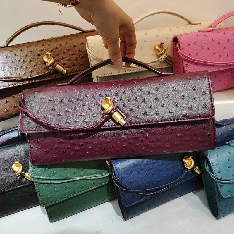 Stylish Ostrich Pattern Women's Crossbody Handbags Trendy Clutch ...