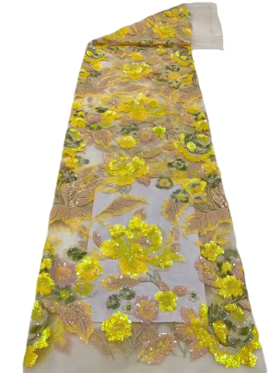 Pretty Beautiful Africa Flower High Quality Handmade Embroidery net ...