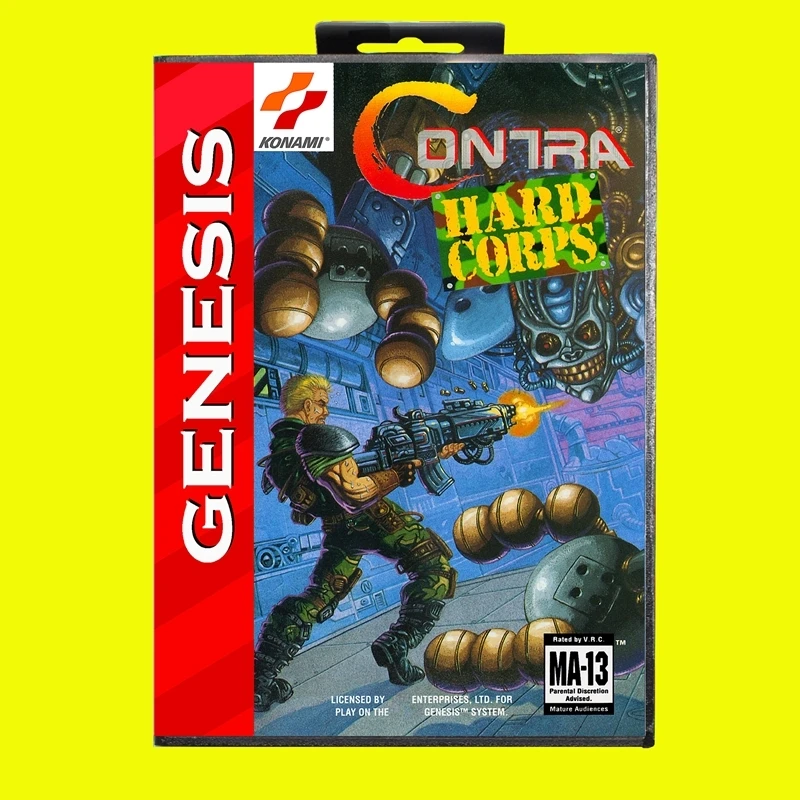 Tarjeta-de-juego-Contra-Hard-Corps-NTSC-MD-de-16-bits-con-caja ...