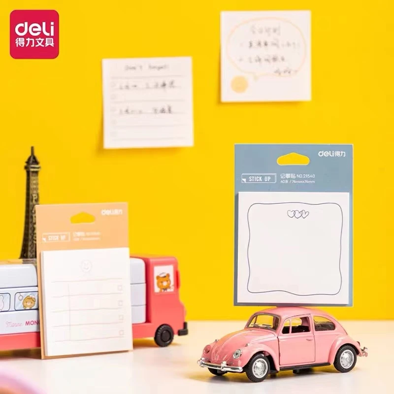 Deli 21540 Pad Notes Sticky Note 40 Sheets / Bag Memo Pads Cartoon ...