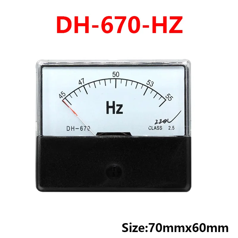 NEW DH-670 Pointer type frequency meter DH-670 45-55HZ 380V 220V 100V ...