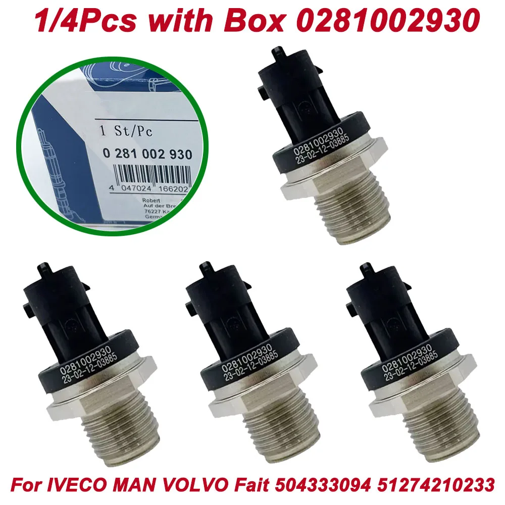 New-1-4Pcs-with-0281002930-Box-Fuel-Rail-Pressure-Sensor-504333094 ...