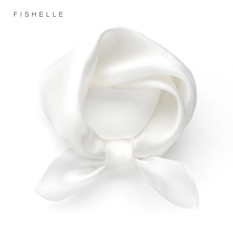 Silk Scarf Headscarf Handkerchief | Ladies Pure Silk Scarf White - Pure ...