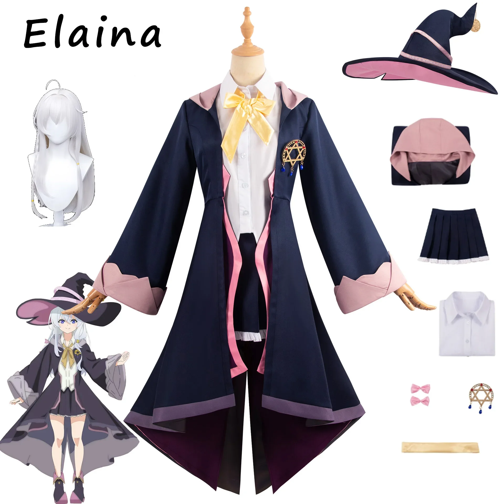 Elaina-Cosplay-Wandering-Witch-The-Journey-of-Elaina-Costume-Hat-Magic ...