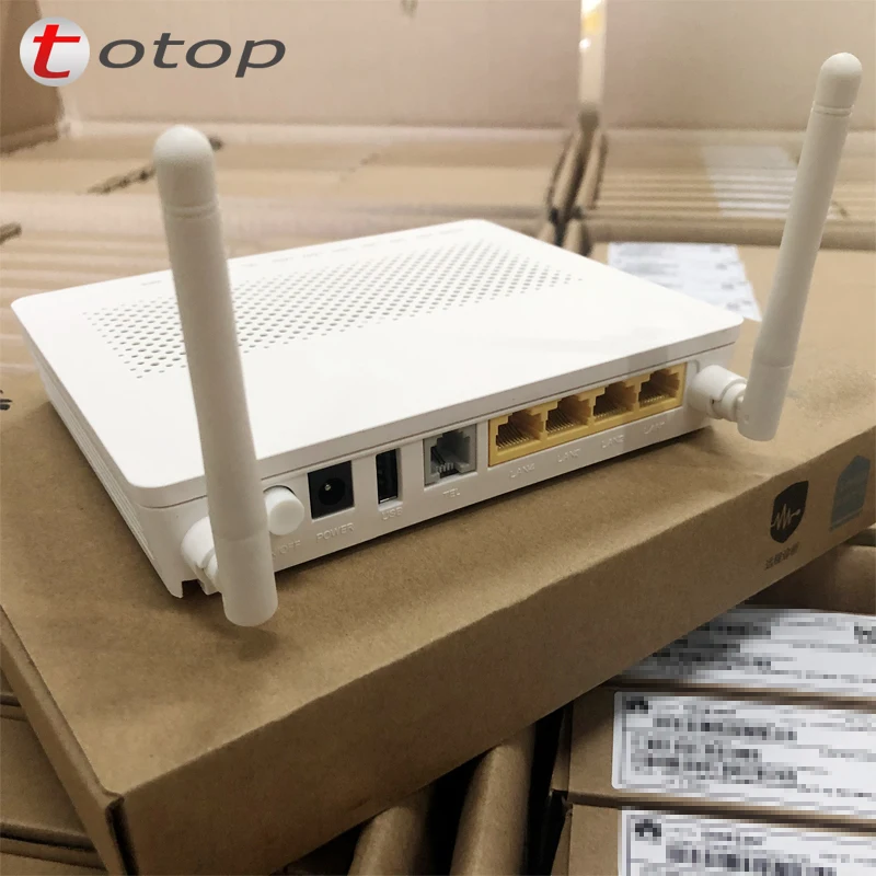 5pcs 100% New HG8546M FTTH Fiber Optic Gpon Onu Ont 1ge+3fe+wifi+usb+voice 5DBI antenna English ...