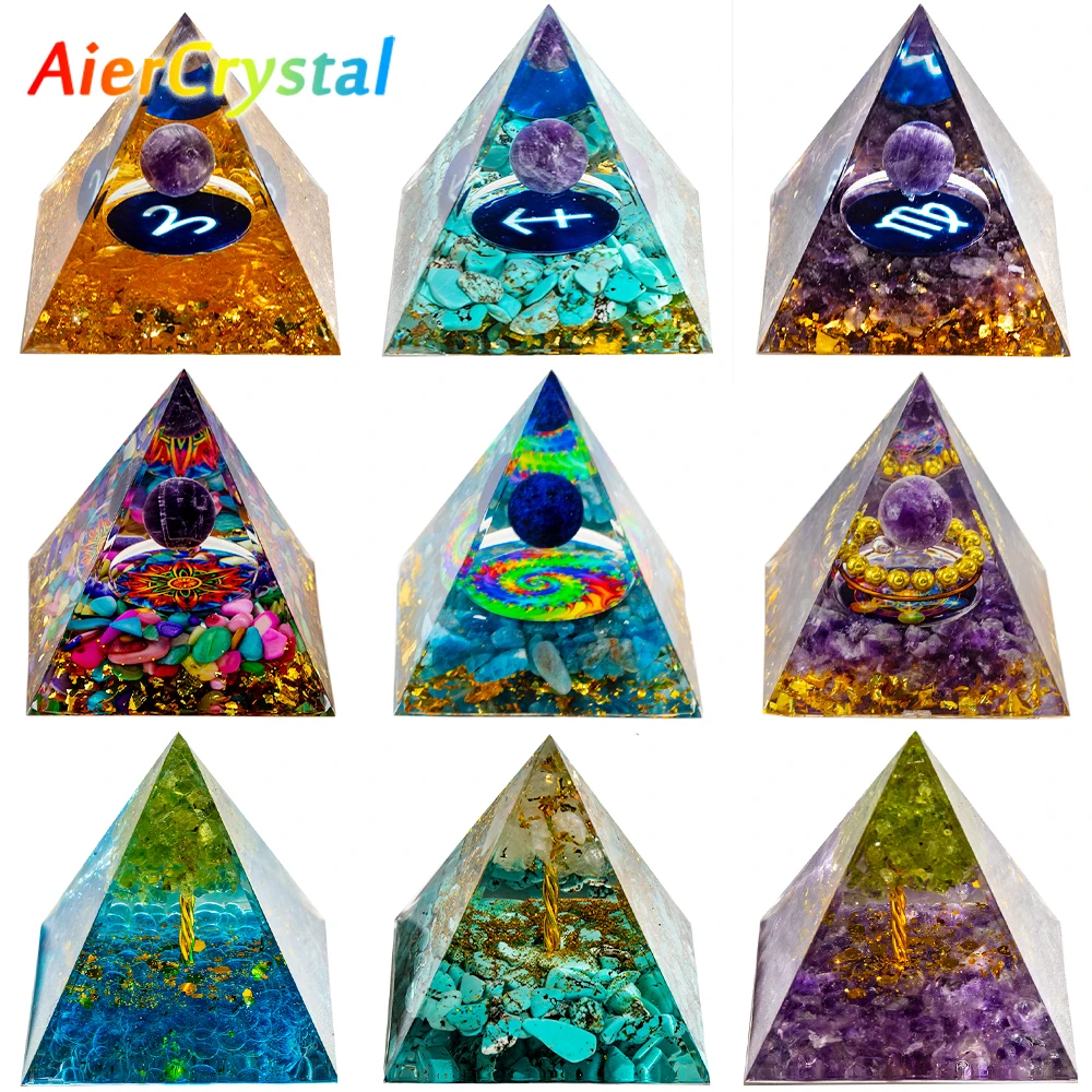 Pyramide Générateur d'Massage en Clip Naturel Péridot Atterrissant Yst ...